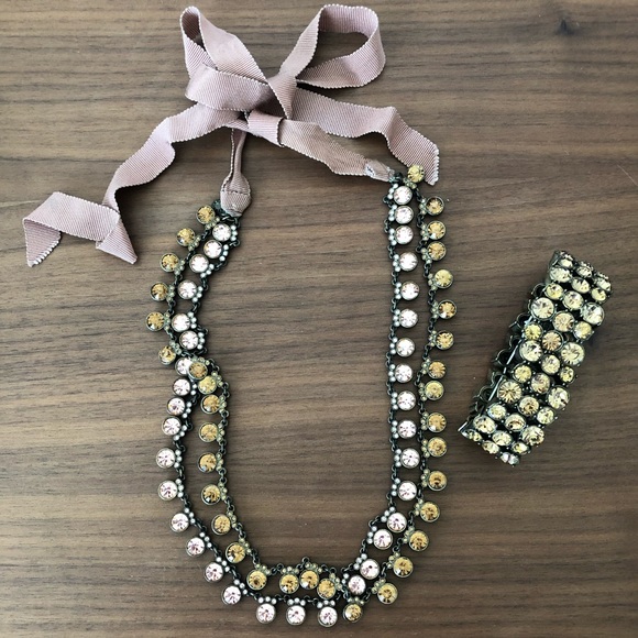 J. Crew | Jewelry | J Crew Necklace And Bracelet Set | Poshmark